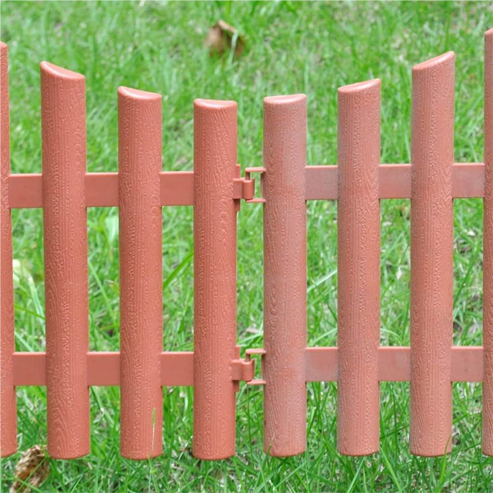 17 pcs Lawn Dividers 10 m Brown