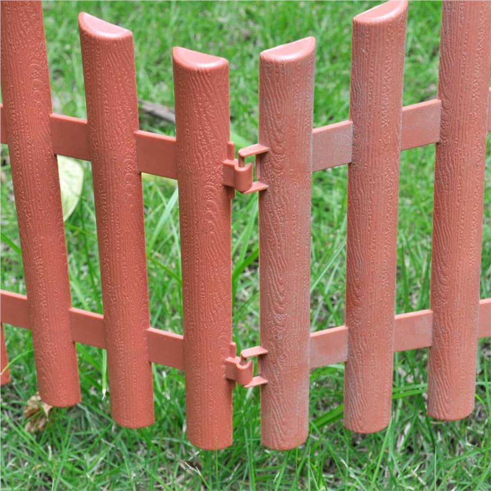 17 pcs Lawn Dividers 10 m Brown