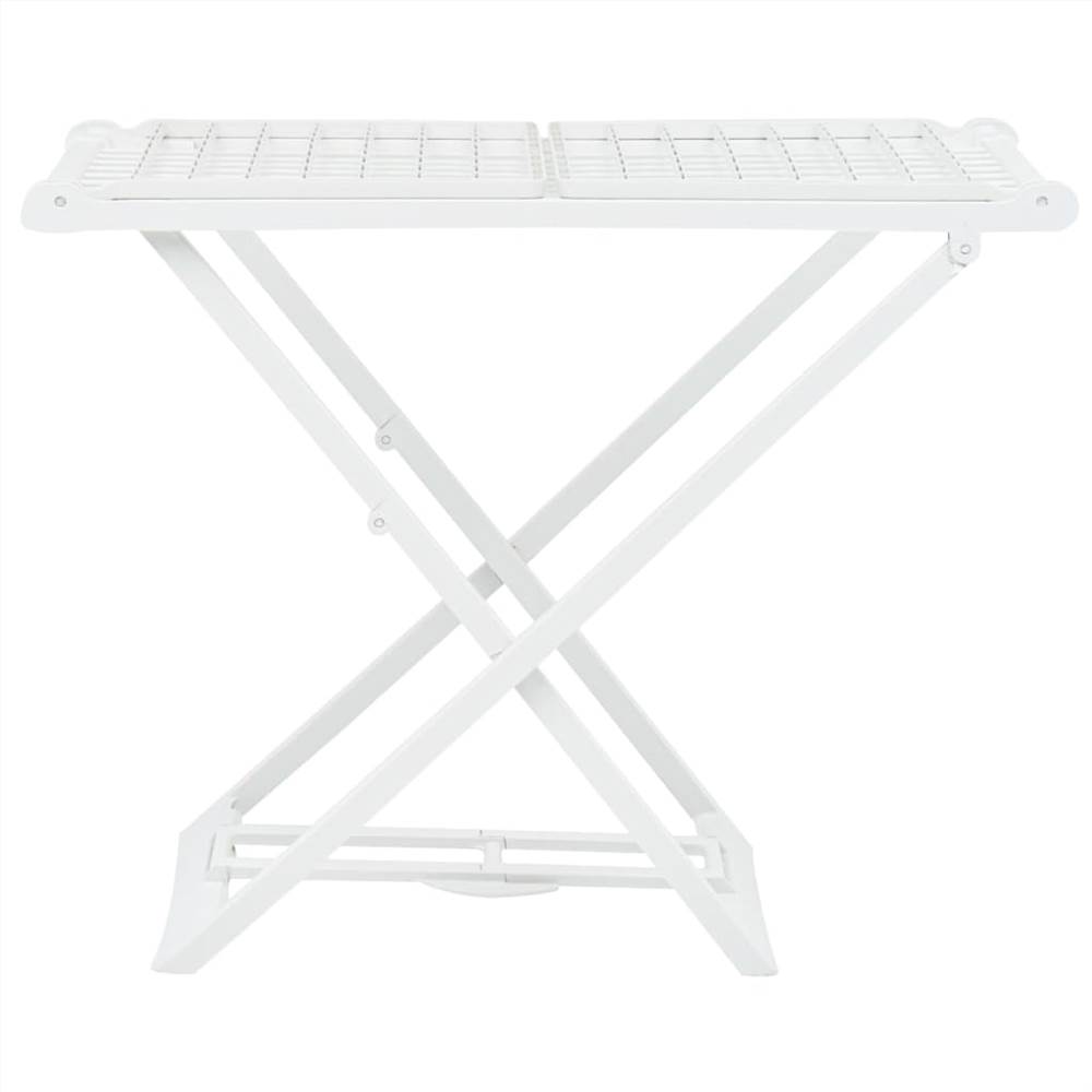 Folding Clothes Dry Rack White Plastic