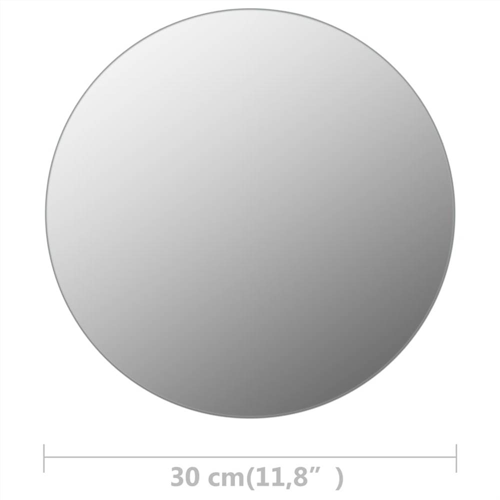Frameless Mirror Round 30 cm Glass