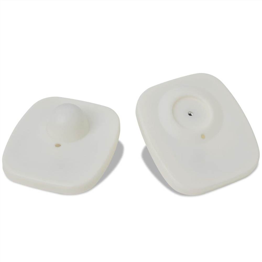 RF Hard Tags and Pins 1000 Sets 8.2 MHz White