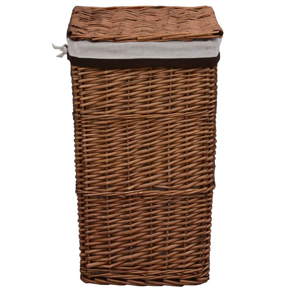Stackable Laundry Basket Brown Willow