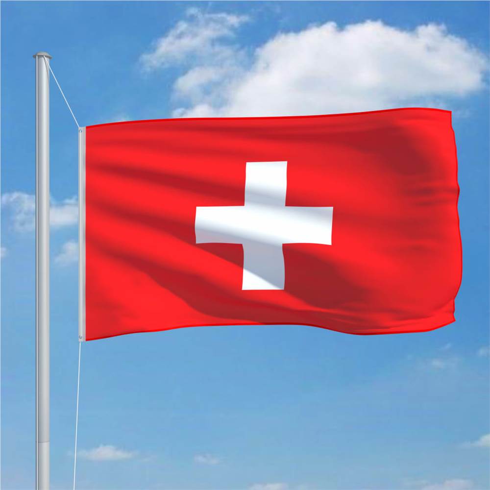 Switzerland Flag and Pole Aluminium 6,2 m