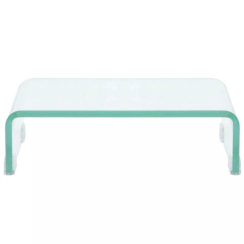 TV Stand/Monitor Riser Glass Clear 40x25x11 cm