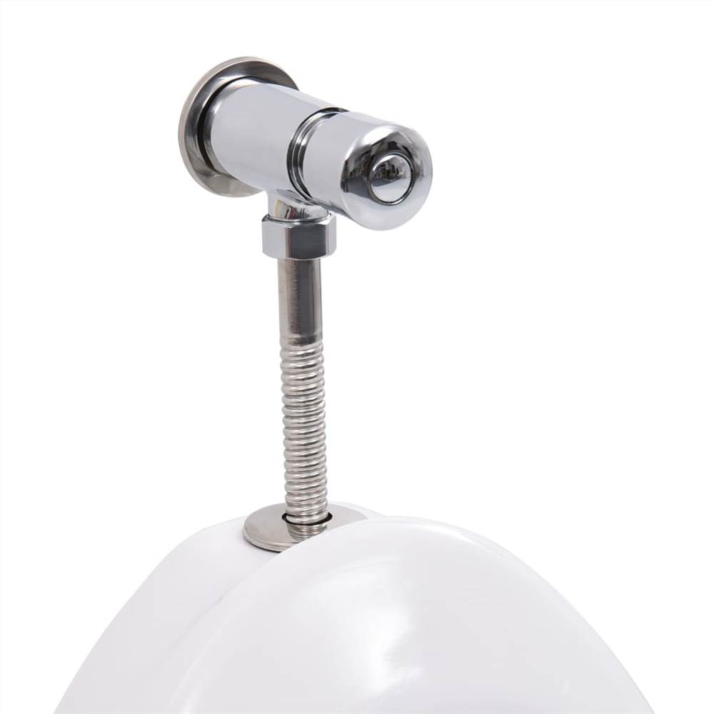 Wall Mounted Urinal with Flush System Ceramic