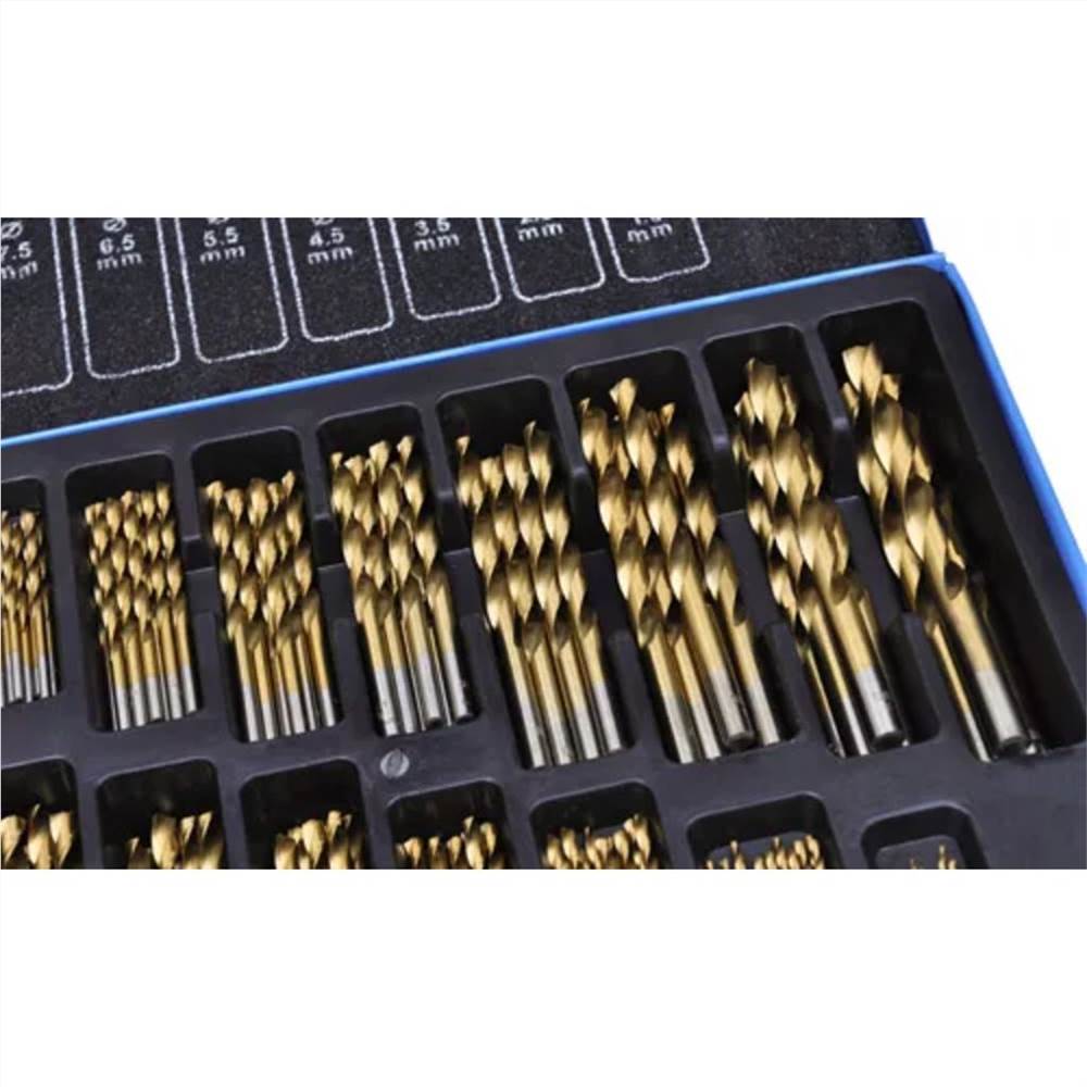 170-Piece Titanium Drill Bit Set in Metal Box HSS TI