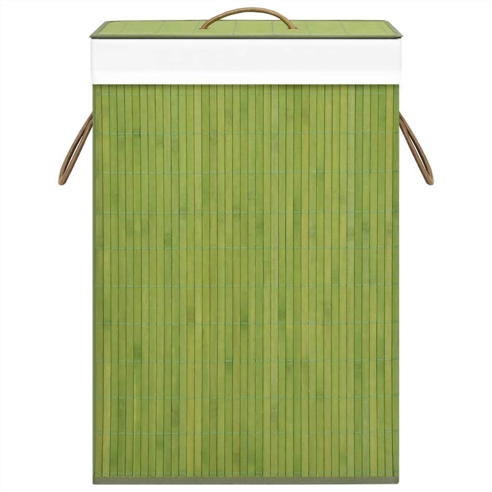 Bamboo Laundry Basket Green 72 L