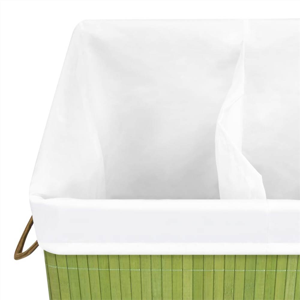 Bamboo Laundry Basket Green 72 L