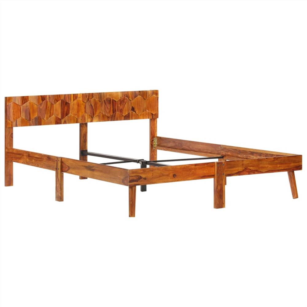 Bed Frame Solid Sheesham Wood 140x200 cm