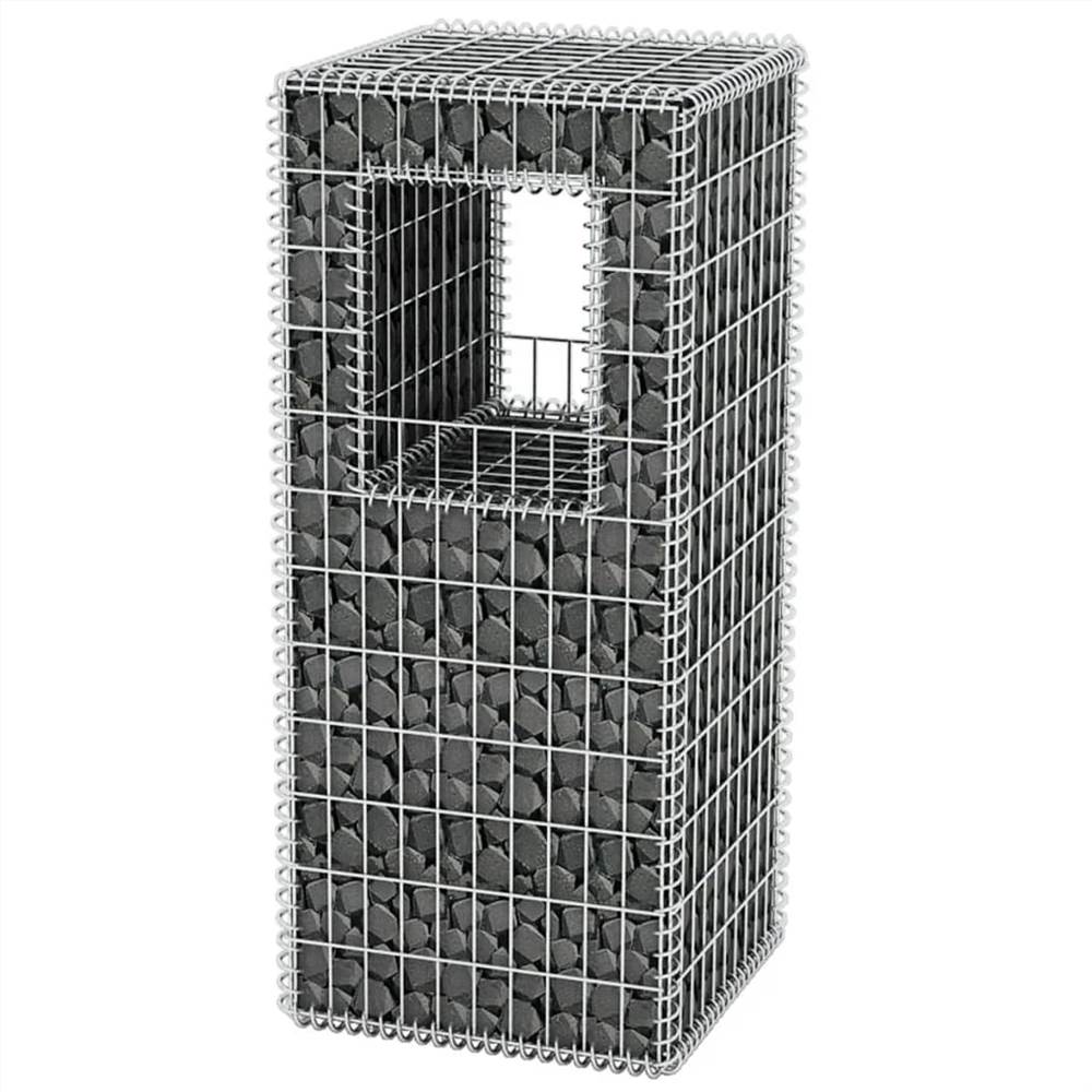 Gabion Basket Post/Planter Steel 50x50x120 cm