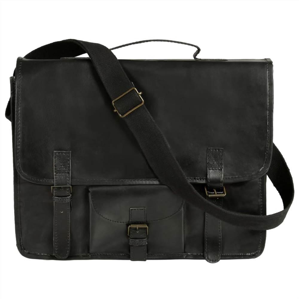 Laptop Bag Real Leather Black