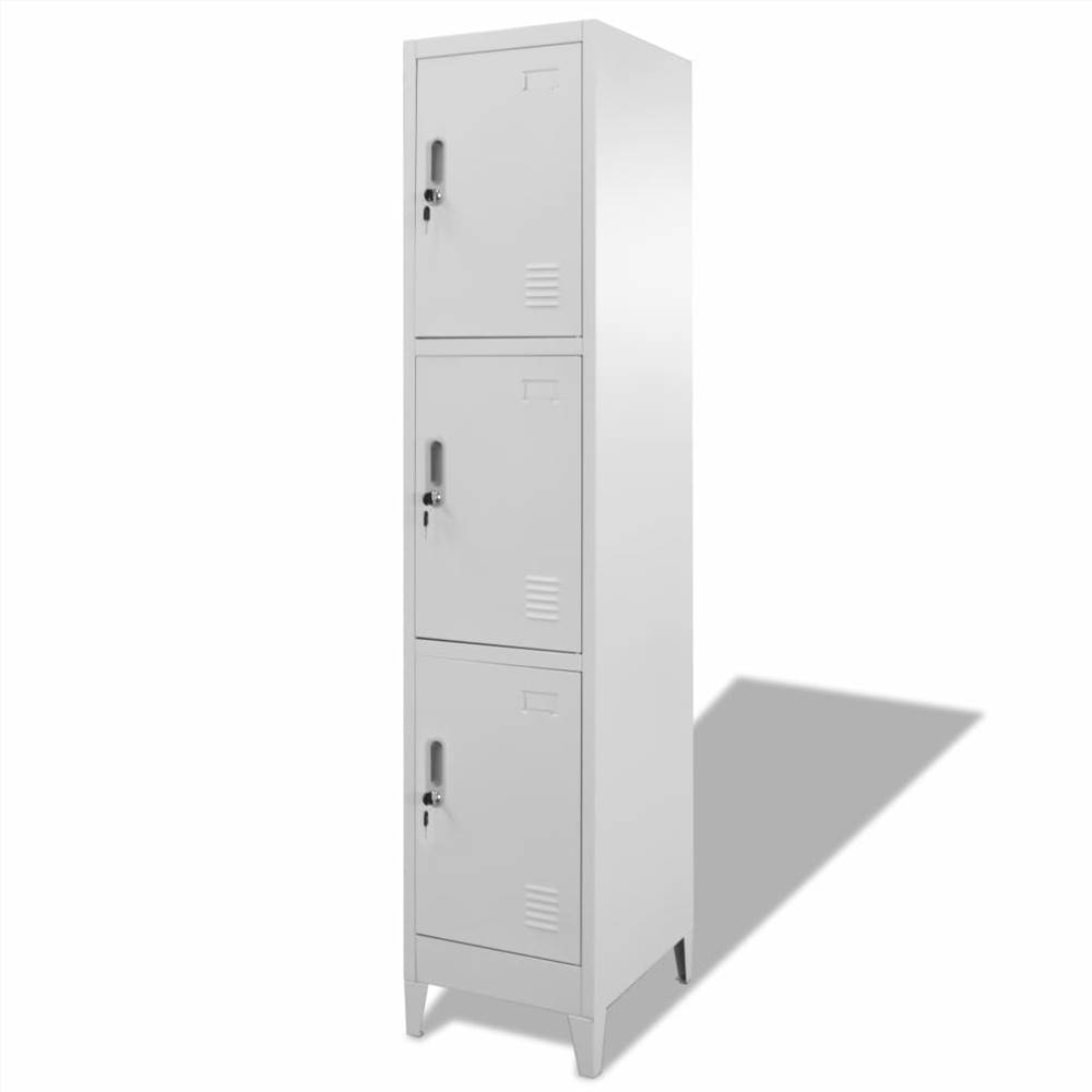 Locker Cabinet with 3 Compartments 38x45x180 cm