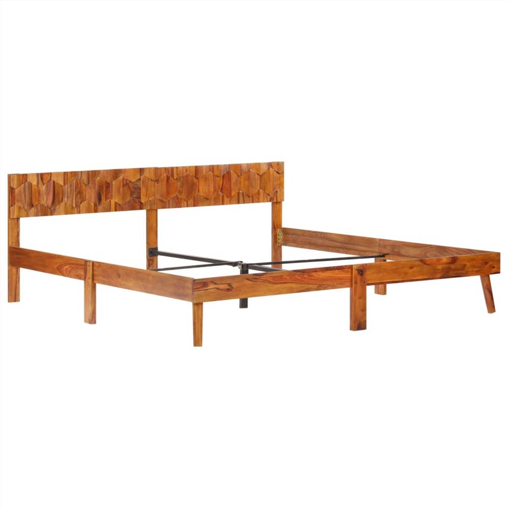 Bed Frame Solid Sheesham Wood 180x200 cm
