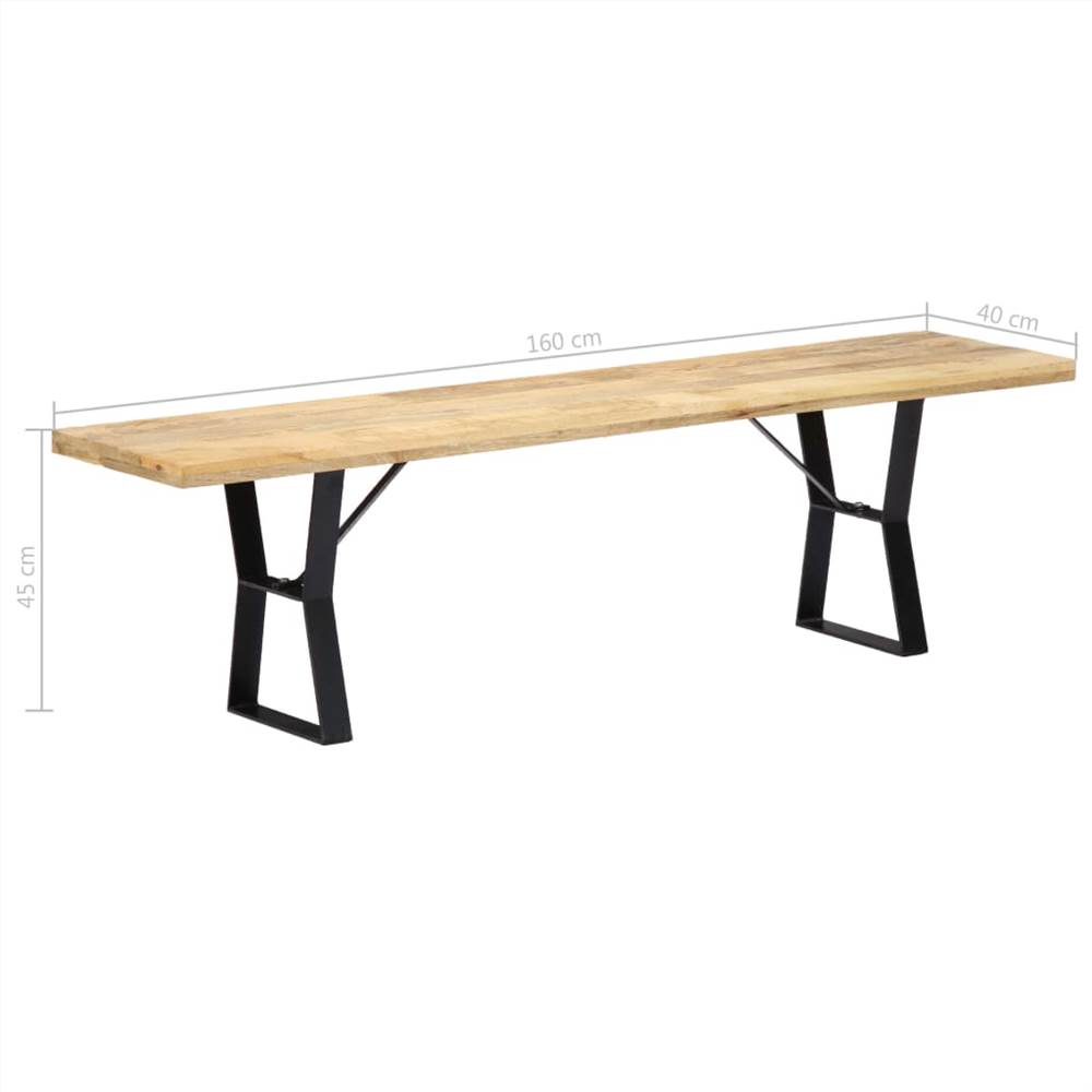 Bench 160 cm Solid Mango Wood
