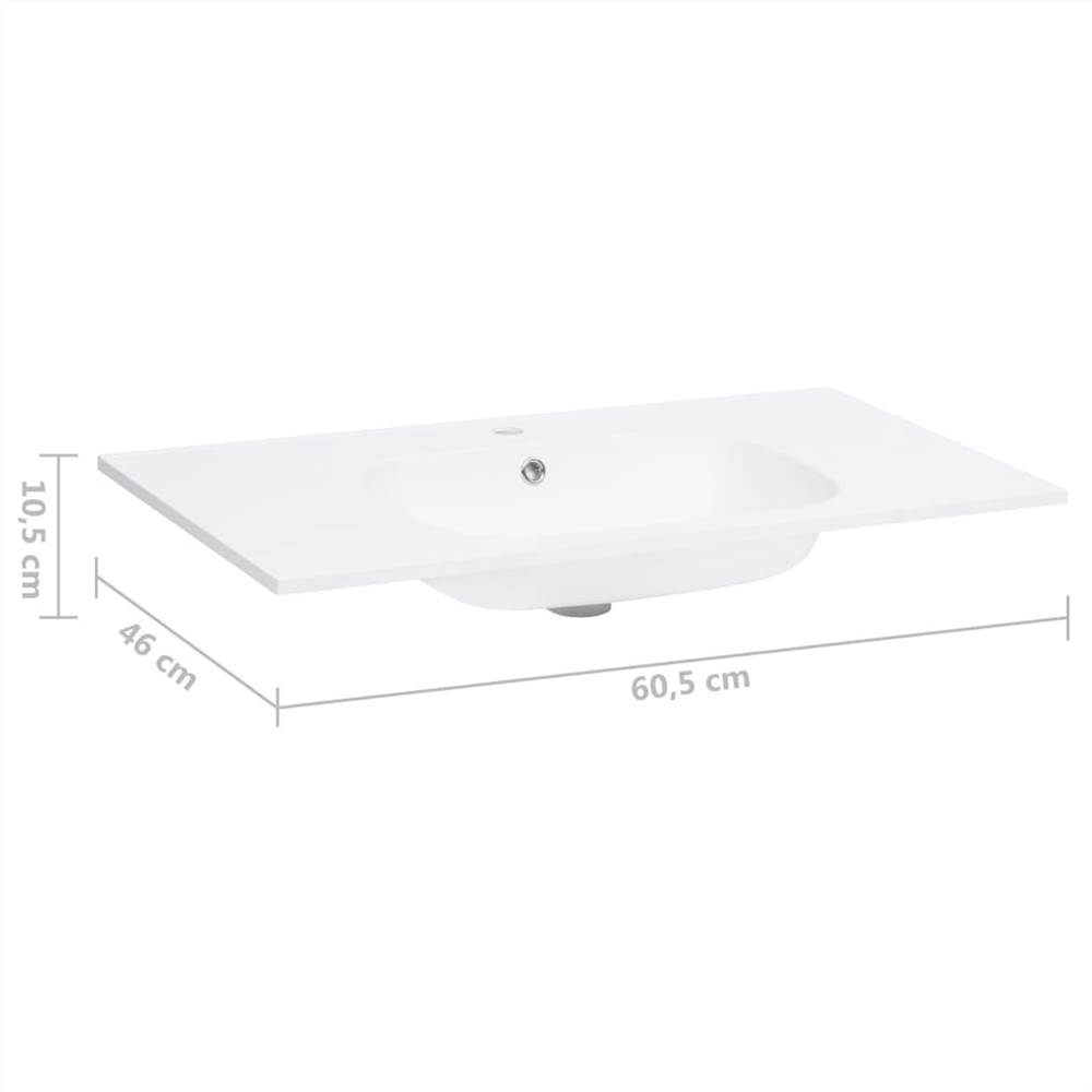 Built-in Wash Basin 605x460x105 mm SMC White