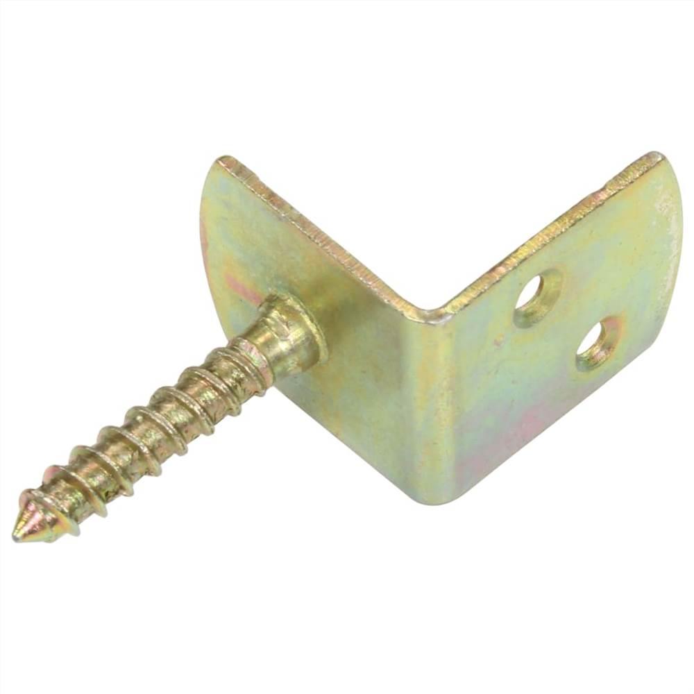 Fence Panel Brackets 48 pcs L Shaped Galvanised Metal