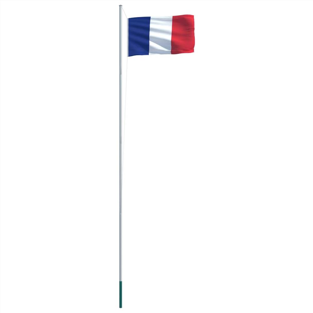 France Flag and Pole Aluminium 6,2 m