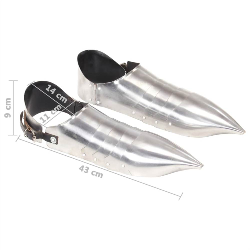 Medieval Knight Armour Sabatons Replica LARP Silver Steel
