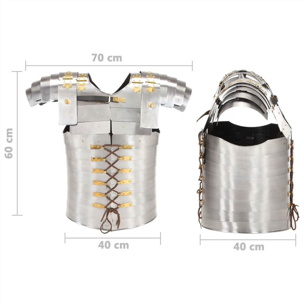 Roman Soldier Body Armour Replica LARP Silver Steel