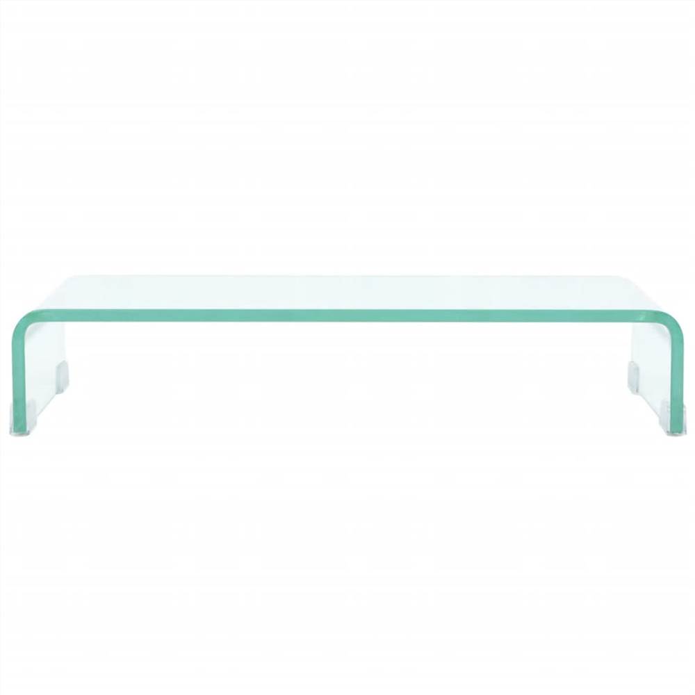 TV Stand/Monitor Riser Glass Clear 60x25x11 cm