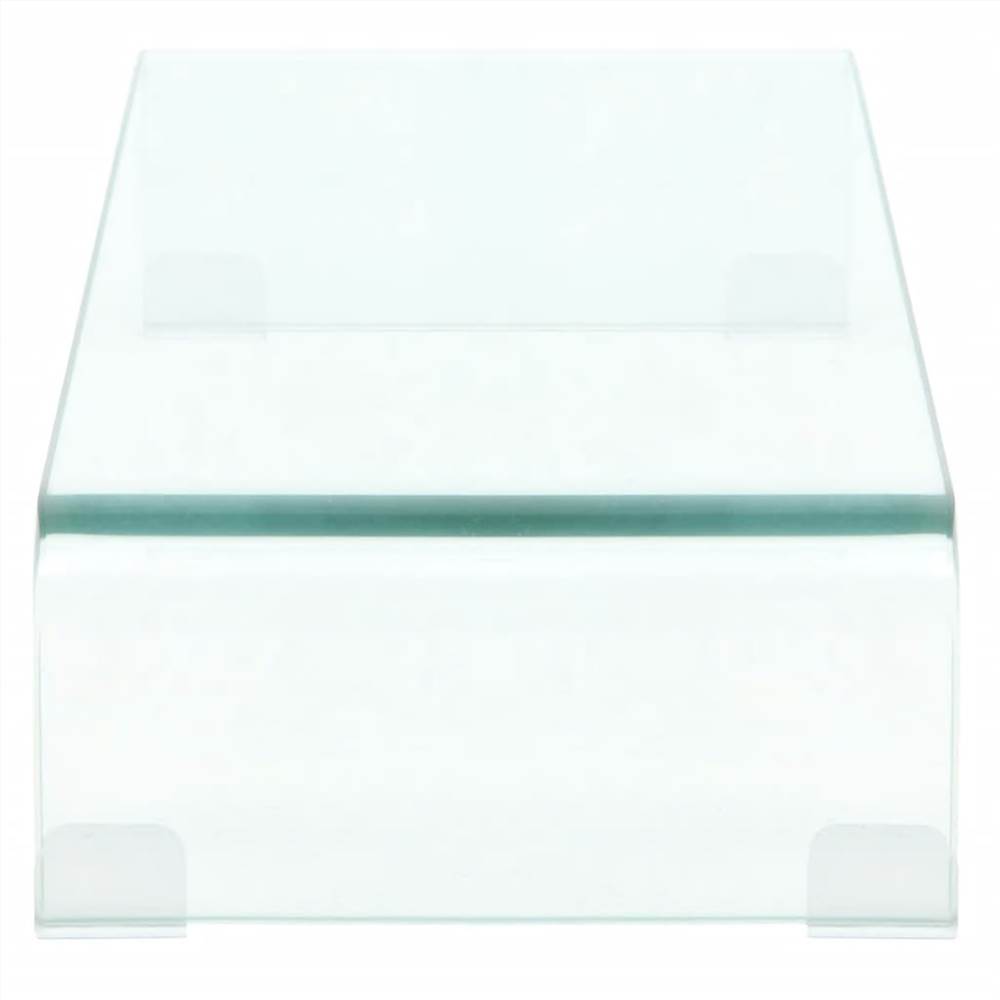 TV Stand/Monitor Riser Glass Clear 60x25x11 cm