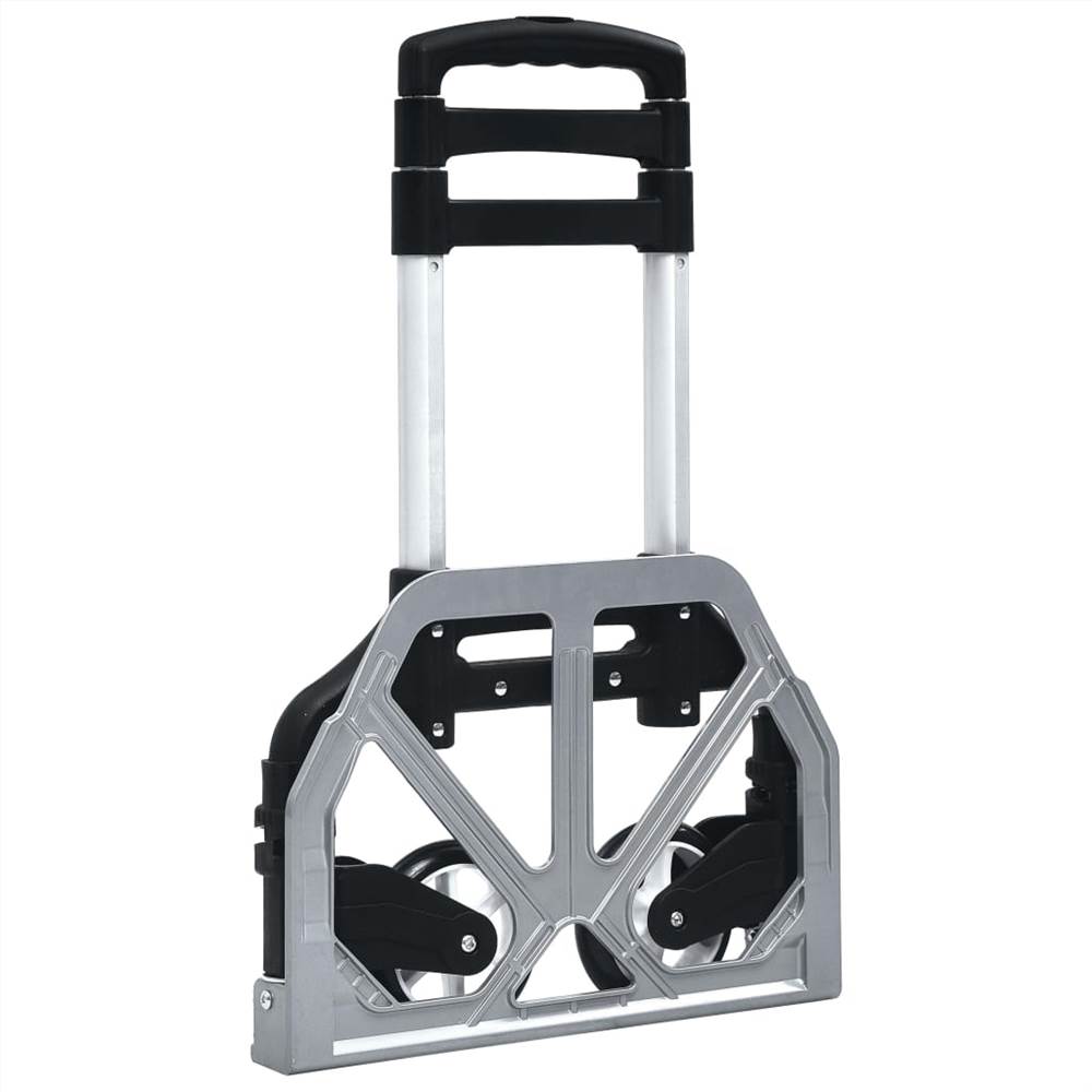 Foldable Transport Trolley 70 kg Aluminium Sliver