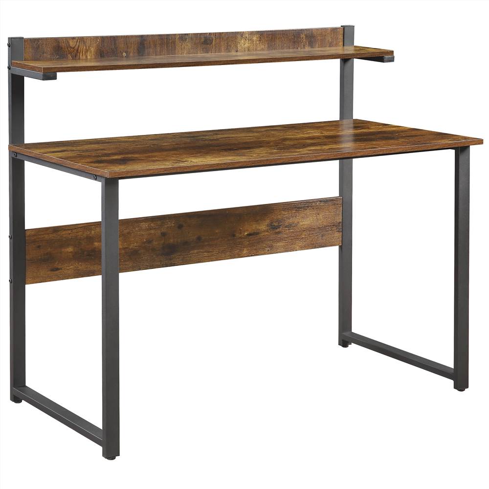 Home Office Multifunctional Computer Desk with Storage Shelf - Tiger