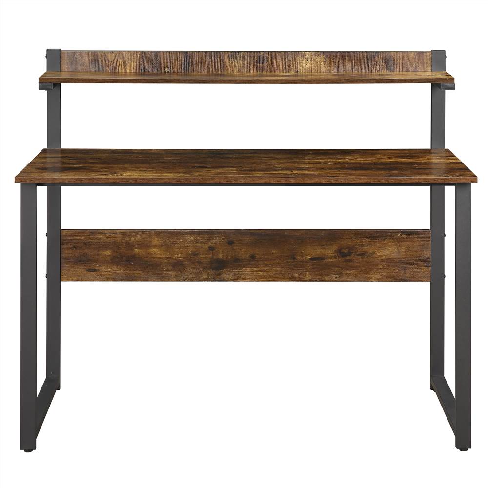 Home Office Multifunctional Computer Desk with Storage Shelf - Tiger