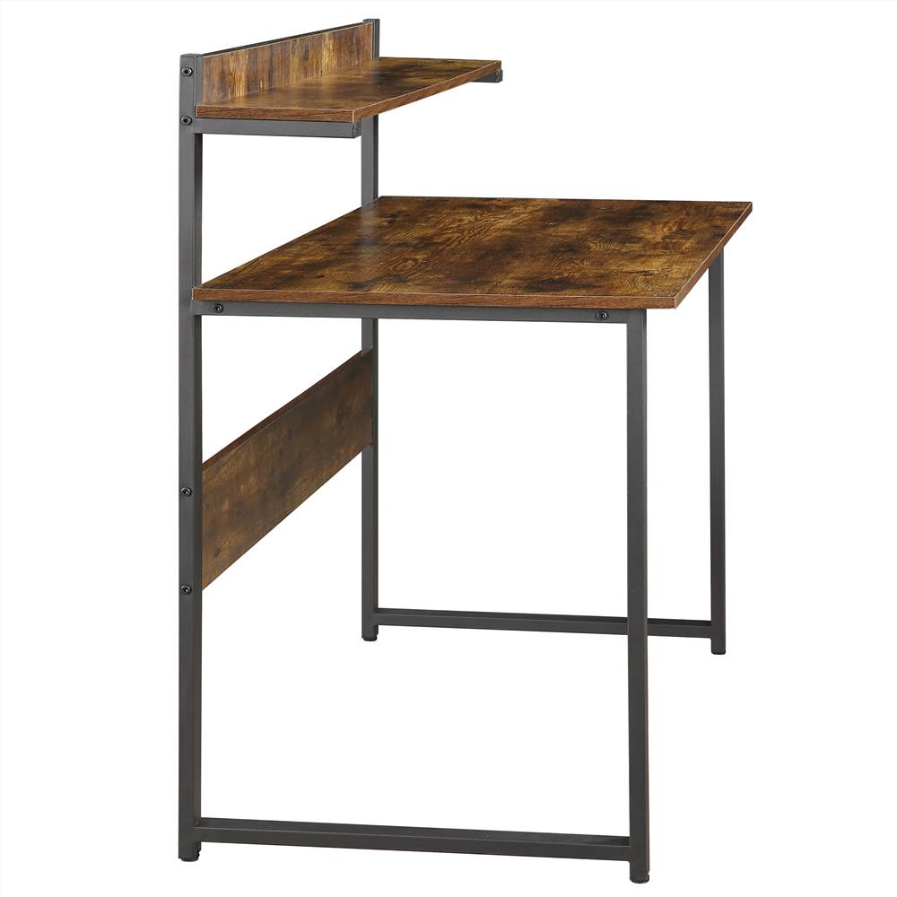 Home Office Multifunctional Computer Desk with Storage Shelf - Tiger