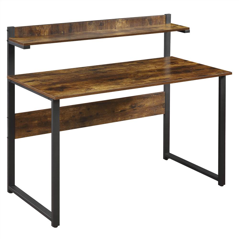 Home Office Multifunctional Computer Desk with Storage Shelf - Tiger