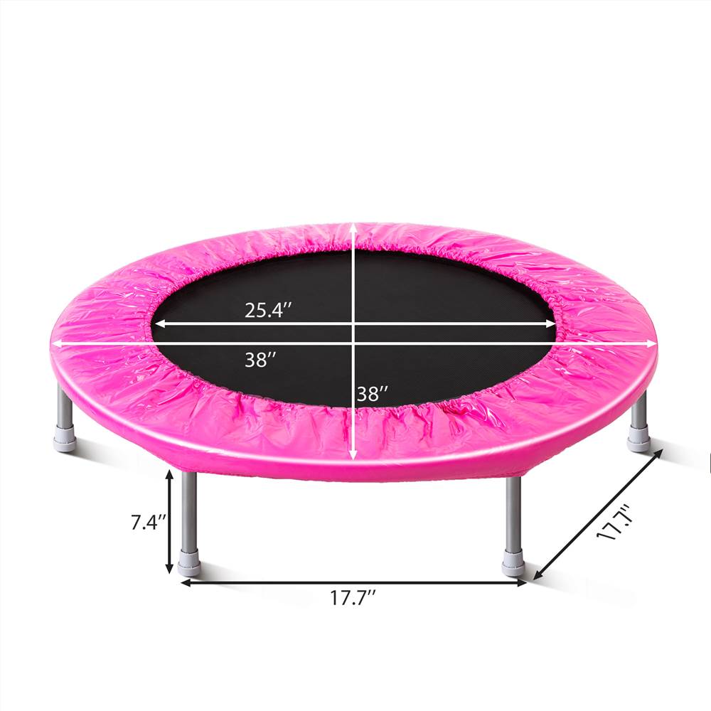 38 Inch Mini Trampoline Pink