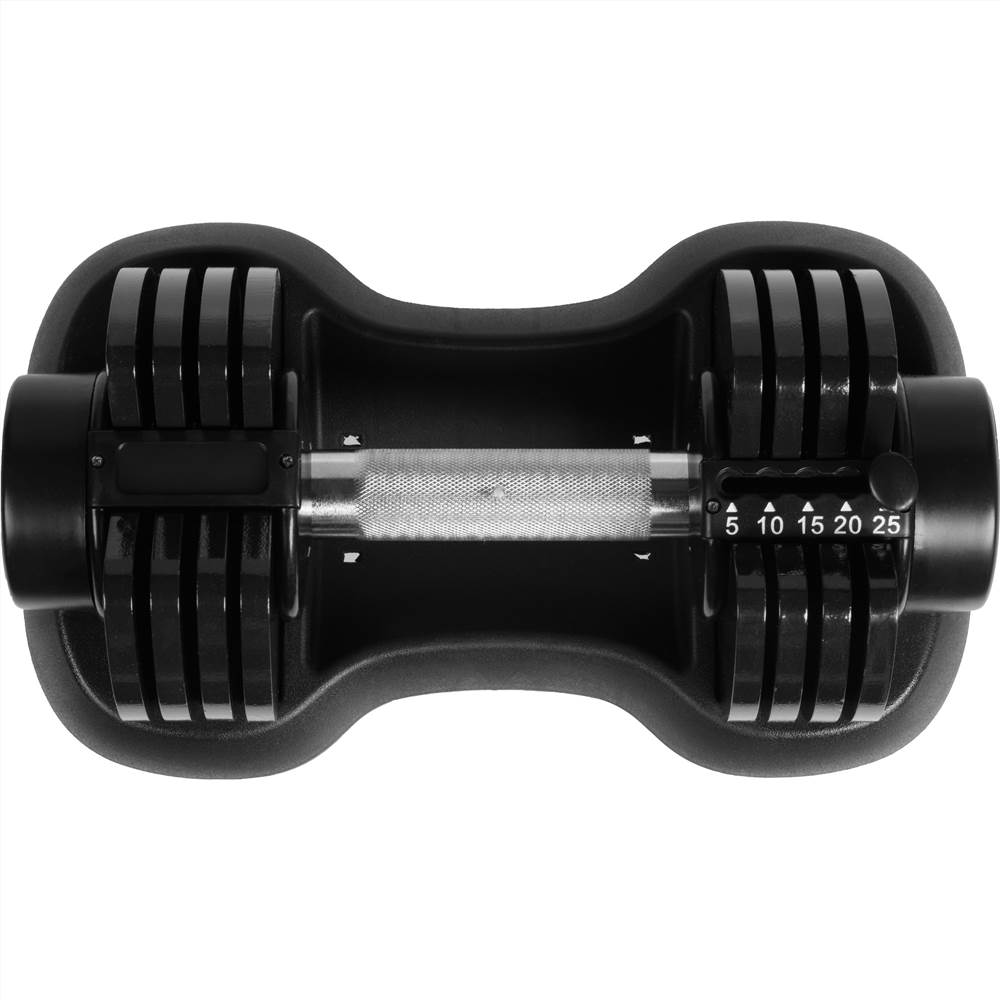 Adjustable Dumbbell 25 lbs Black