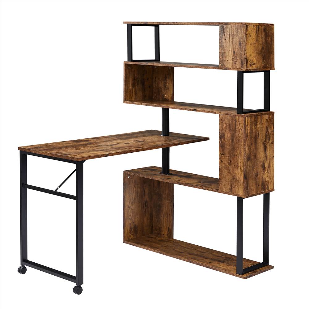 Home Office L-Shaped Rotating Computer Desk - Tiger