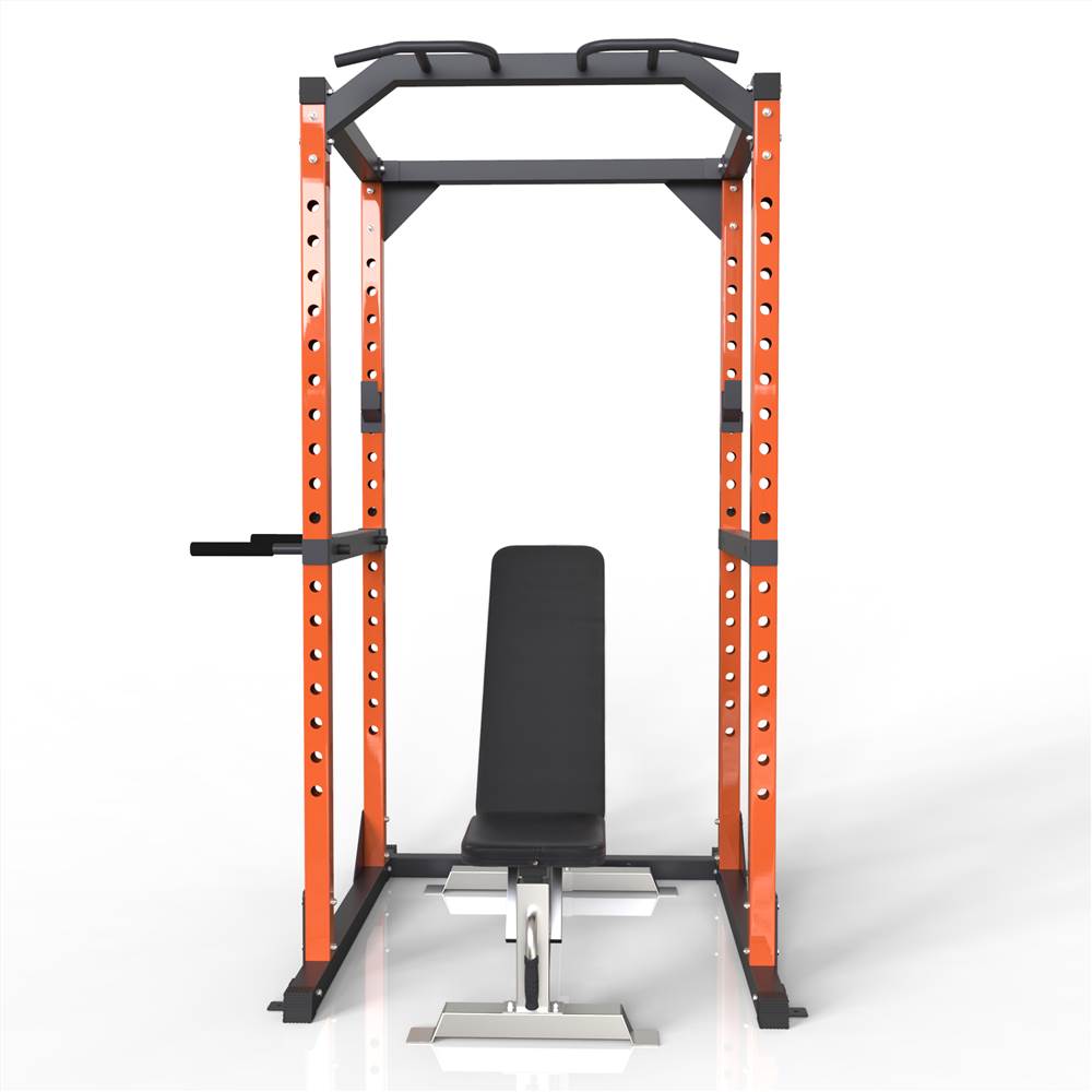 Light Commercial Power Rack Power Cage Orange and Black