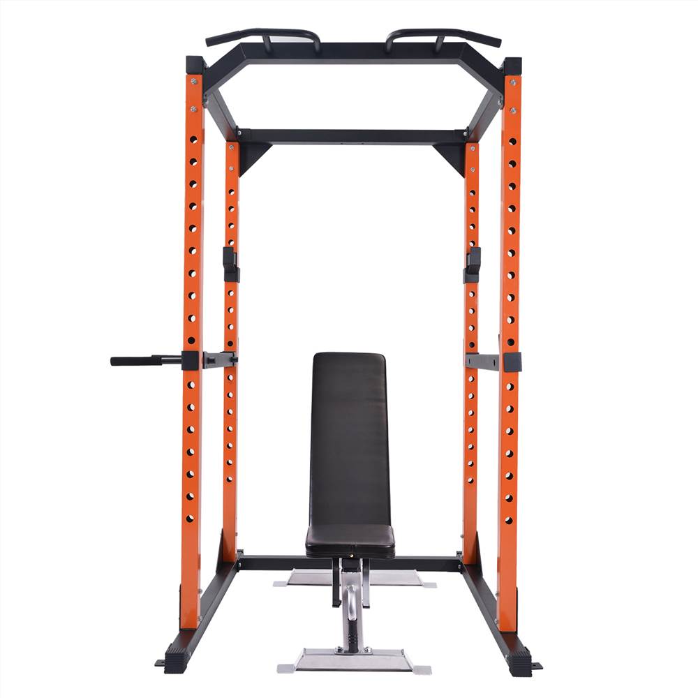 Light Commercial Power Rack Power Cage Orange and Black