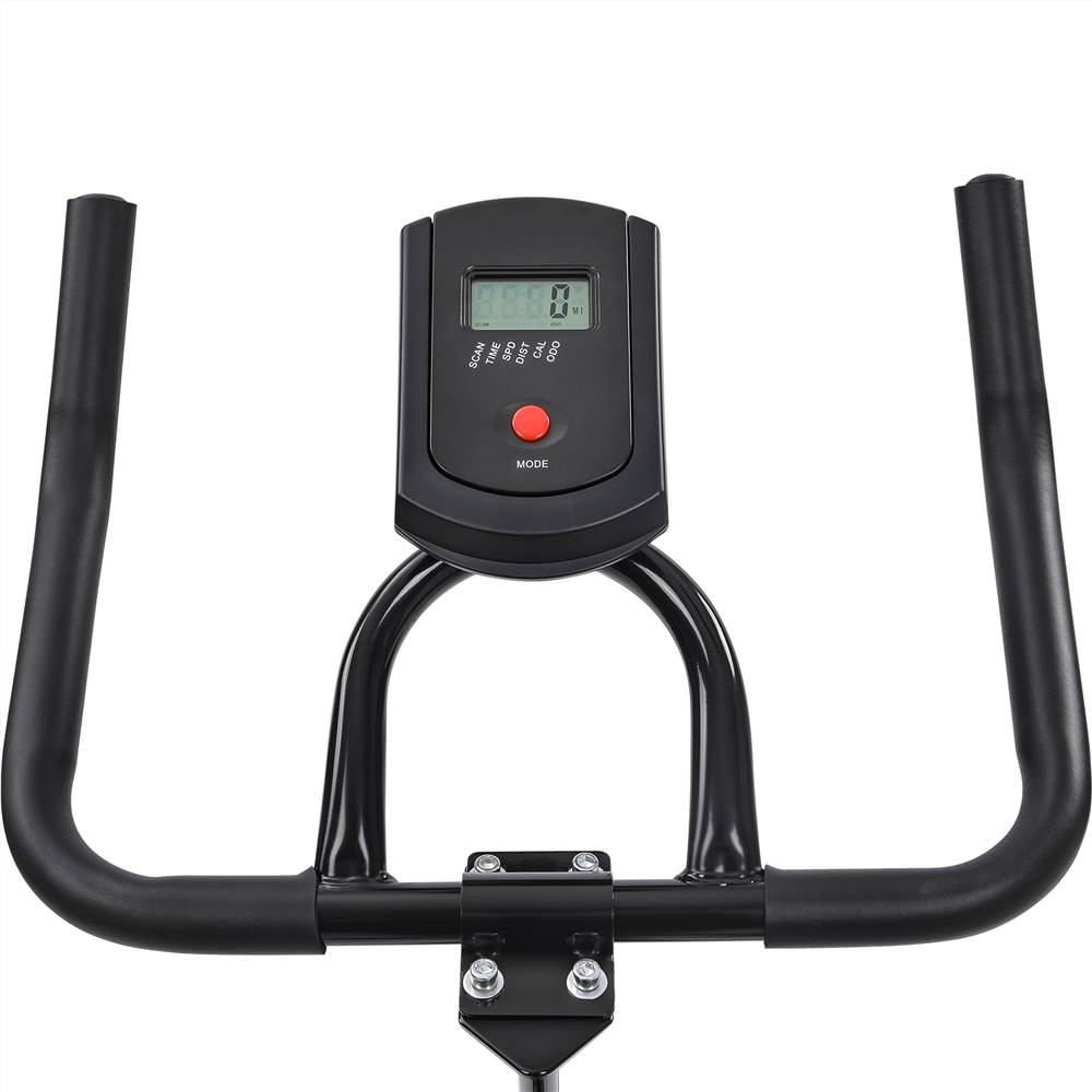 Stationary Indoor Cycling Bike for Home Cardio Workout Black and Red