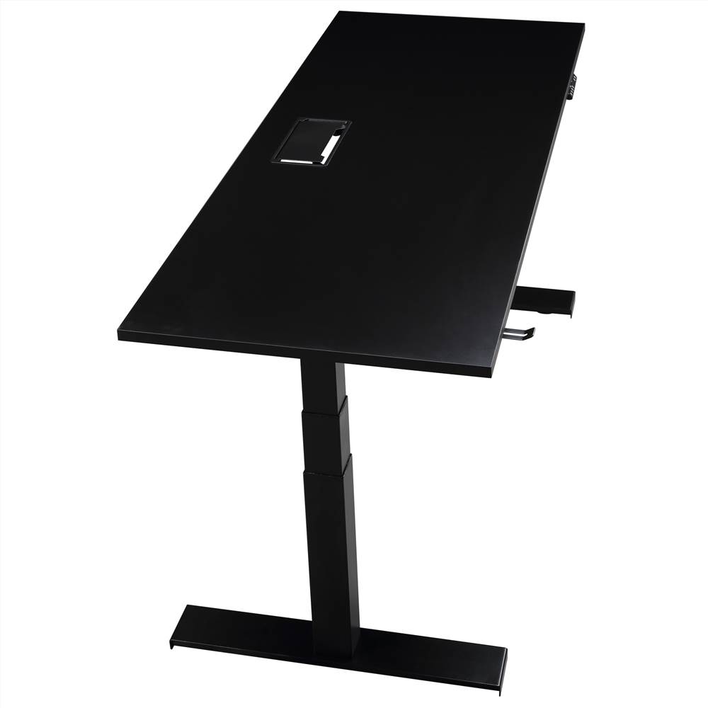 Home Office Computer Desk Height Adjustable Black