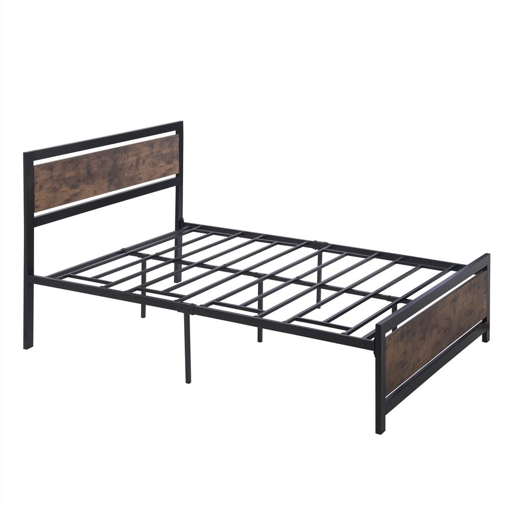 Home Metal Bed Frame Full Size (Only Frame) Black