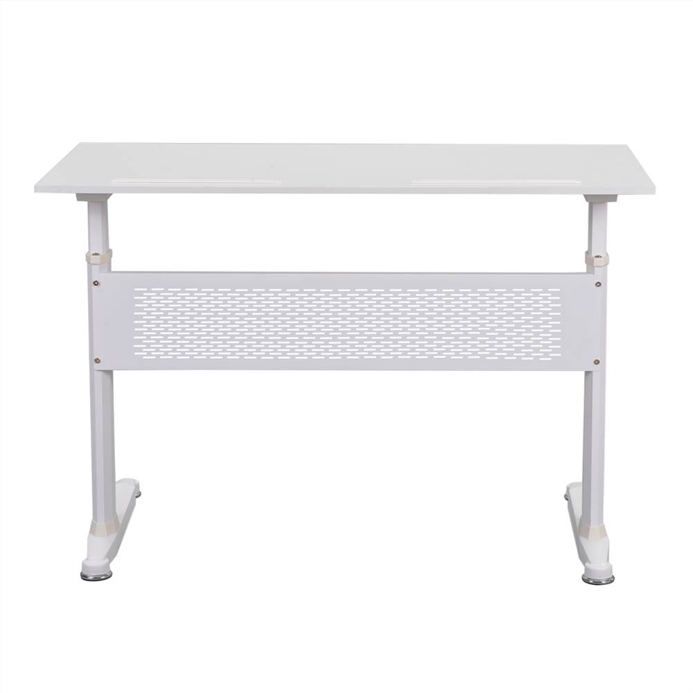 Home Office Standing Computer Desk with Handle White
