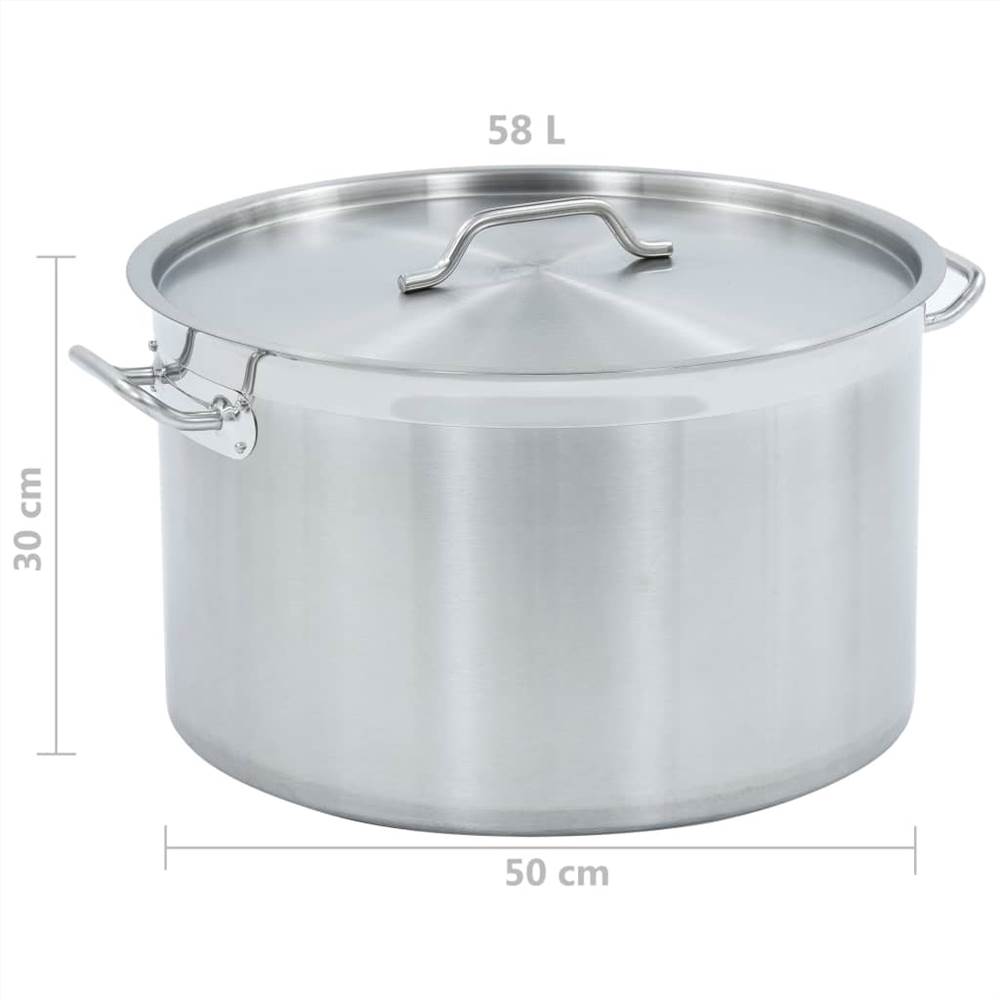 Stock Pot 58 L 50x30 cm Stainless Steel