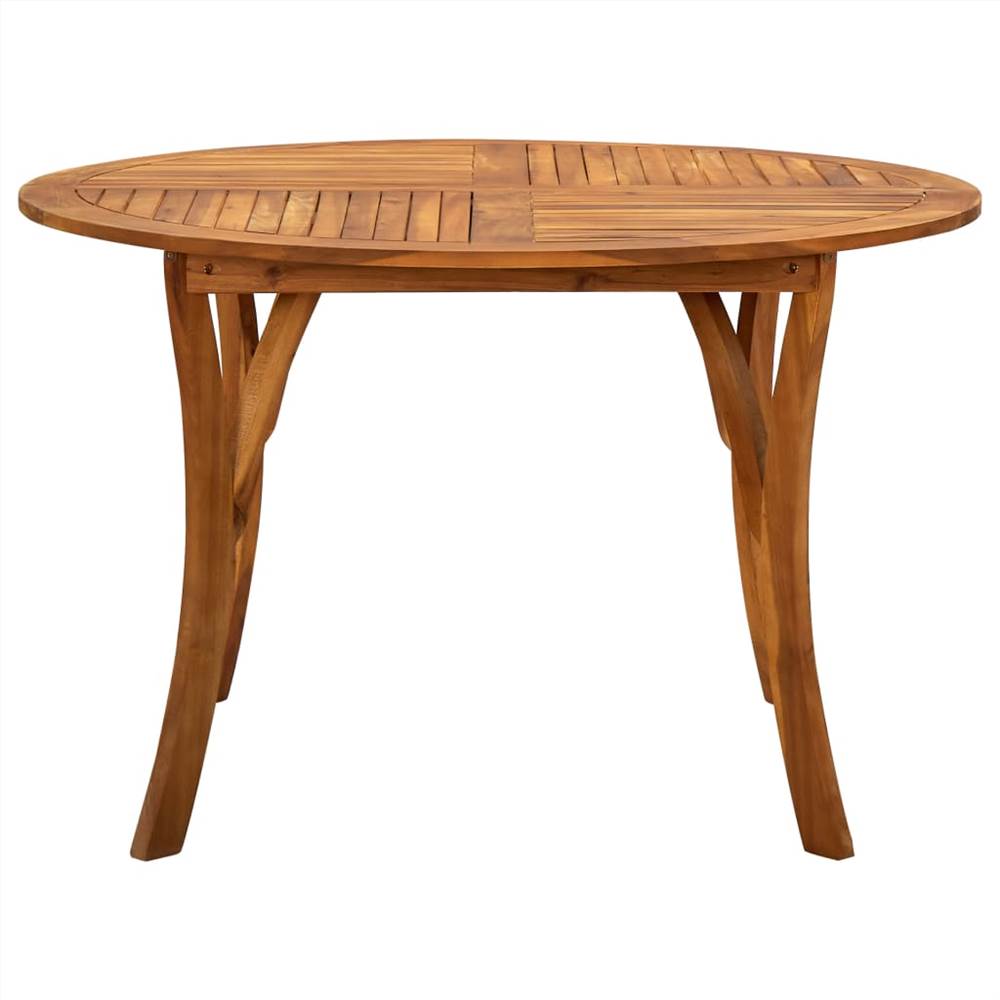 Garden Table Ø120 cm Solid Acacia Wood