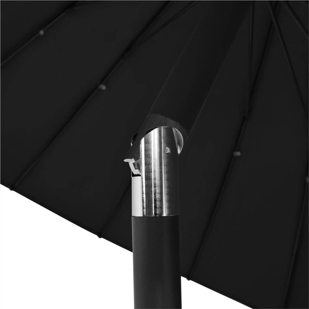 Outdoor Parasol with Aluminium Pole 270 cm Black