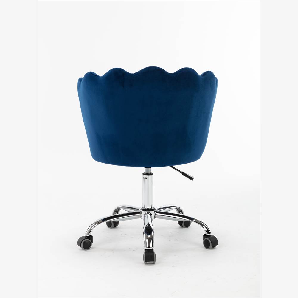 COOLMORE Velvet Swivel Shell Chair Blue