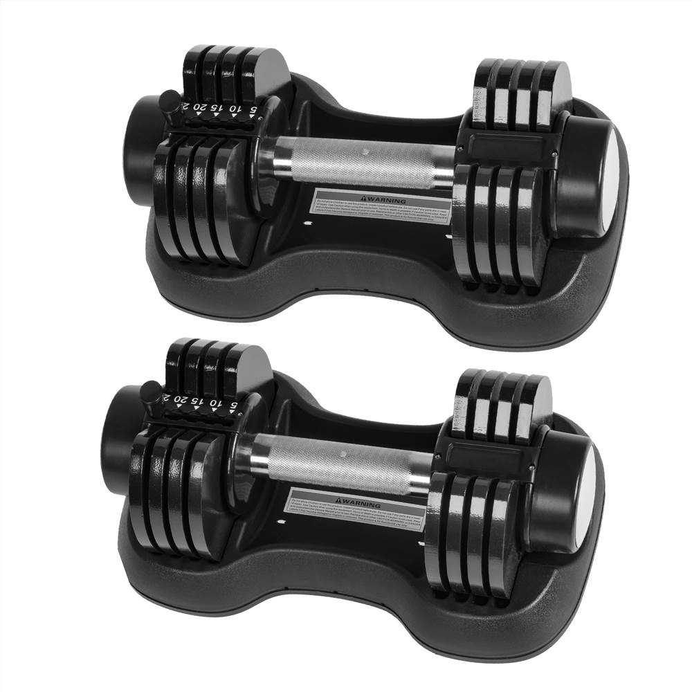 Fitness Dumbbell Sets Each With A 25-Pound Black