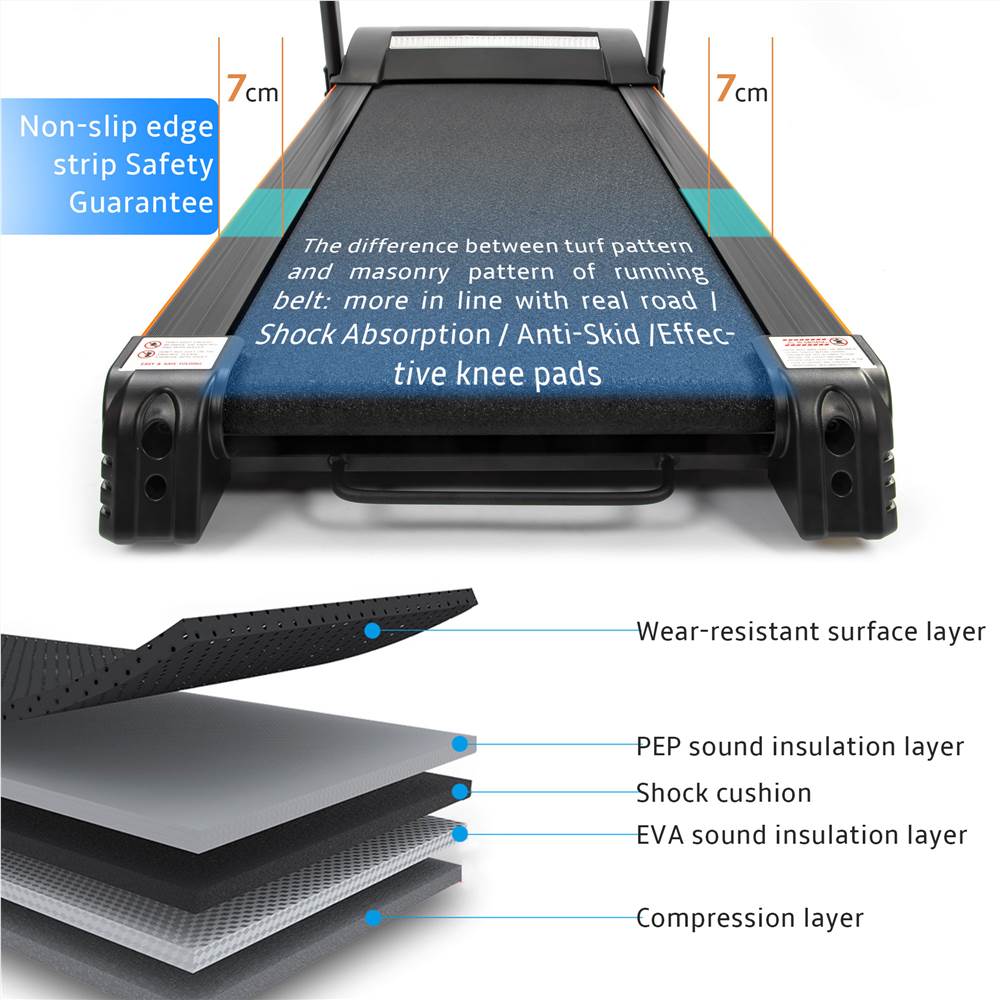 Folding Electric Treadmill With Incline Medium Running Machine ...