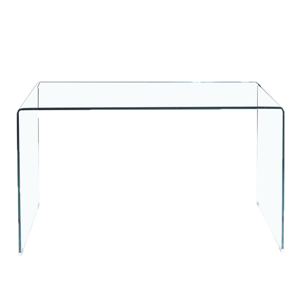 43.3" Tempered Glass Coffee Table Transparent