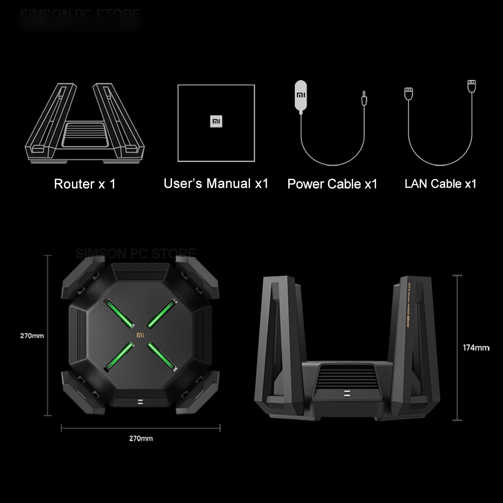 Xiaomi AX9000 Router Tri-Channels WIFI6 Enhanced Version
