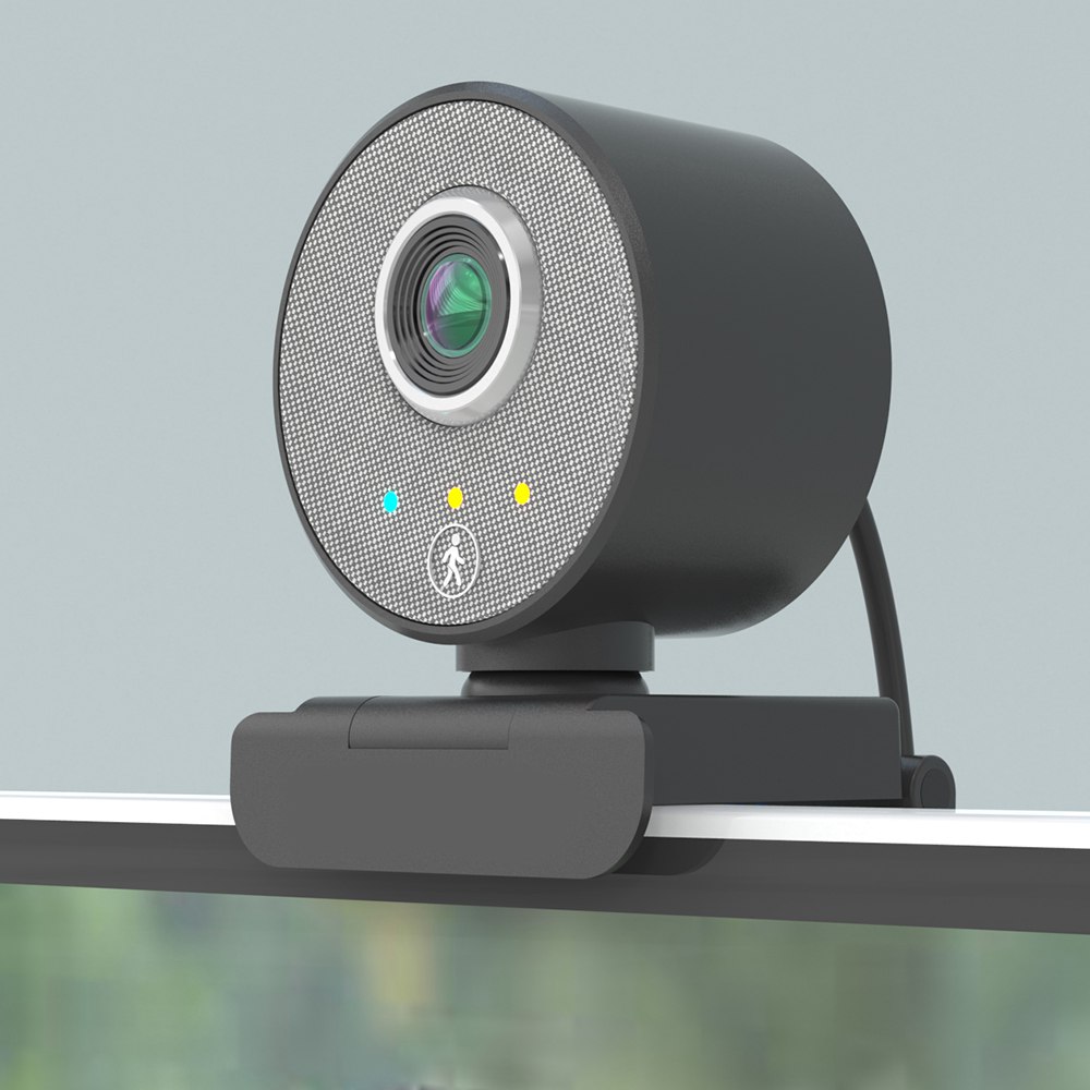 W66 1080P PC Camera AI humanoid Auto Tracking Black