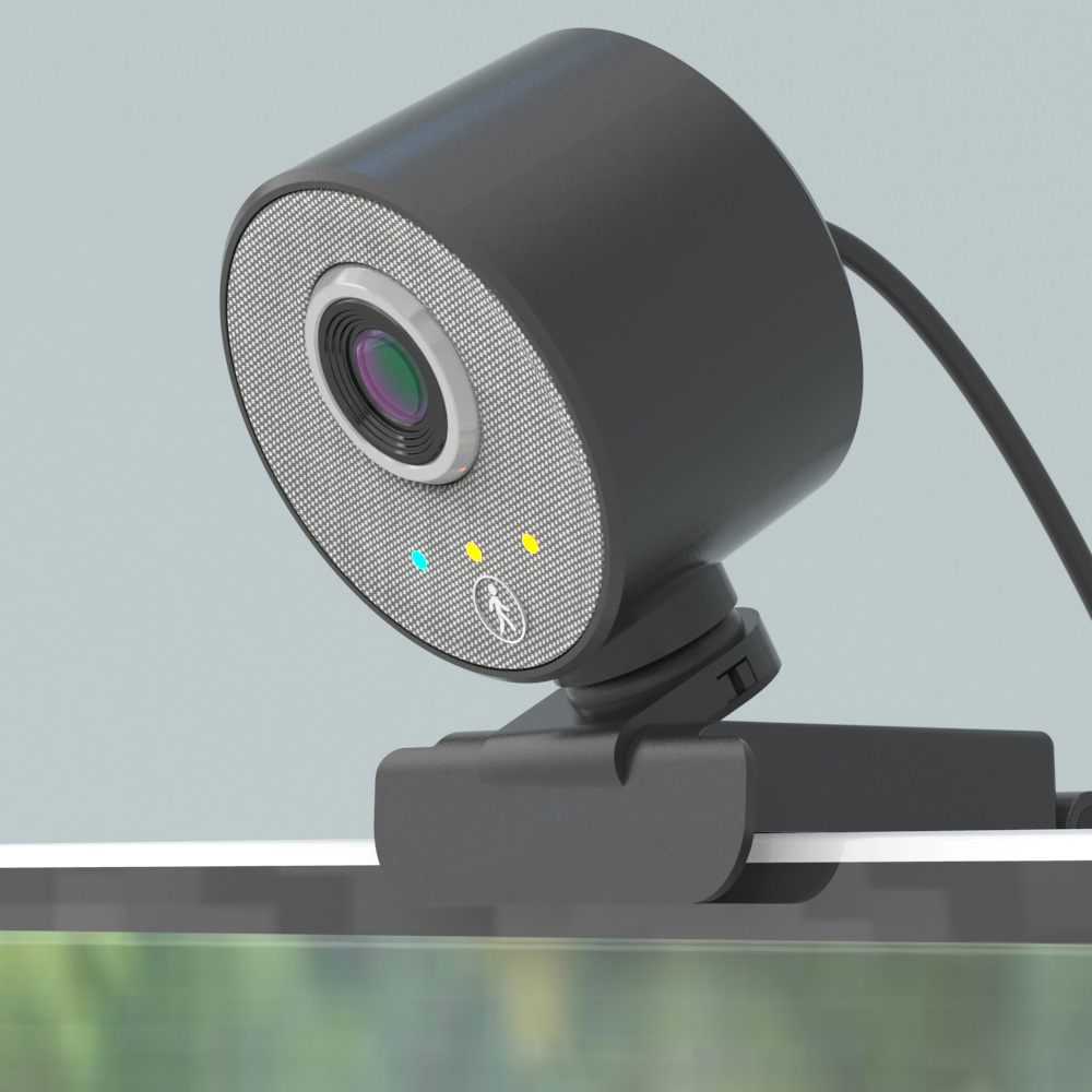 W66 1080P PC Camera AI humanoid Auto Tracking Black