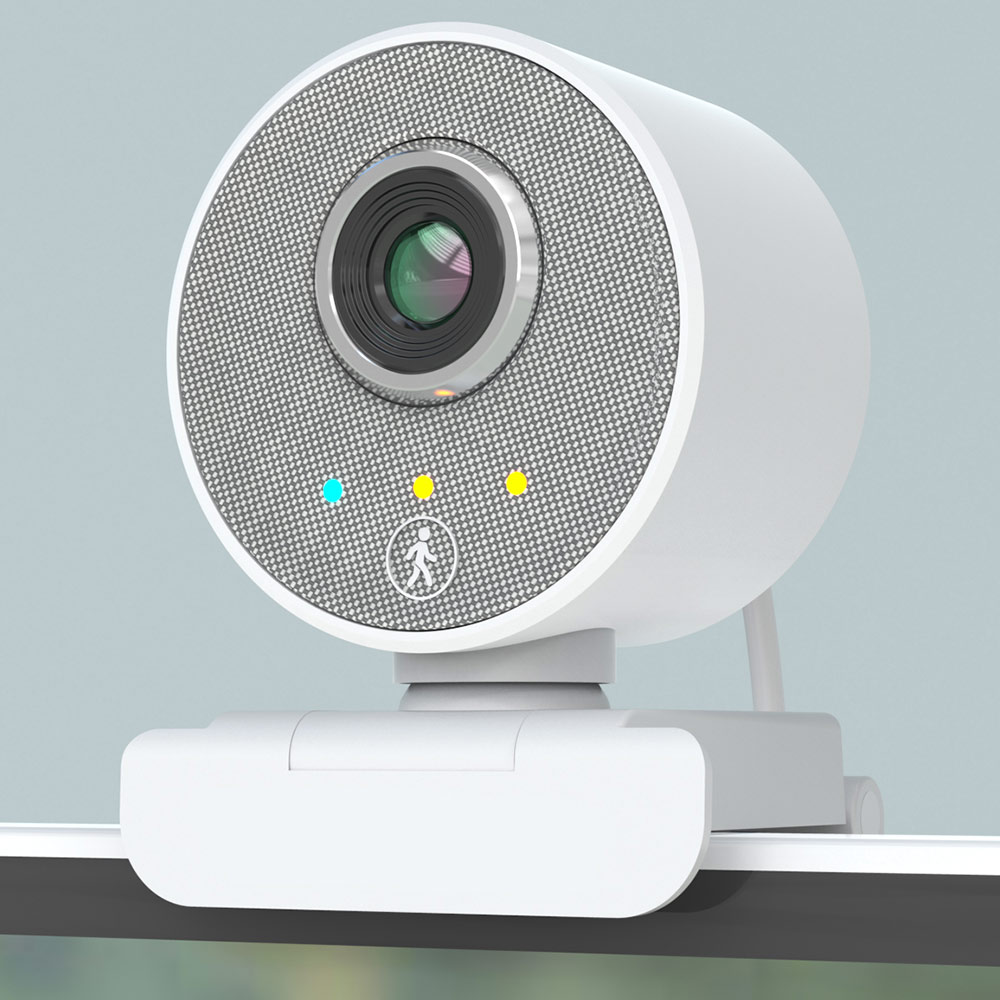 W66 1080P PC Camera AI humanoid Auto Tracking White